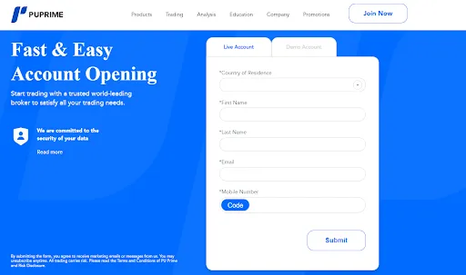 PU Prime login in Italia: Accesso sicuro
